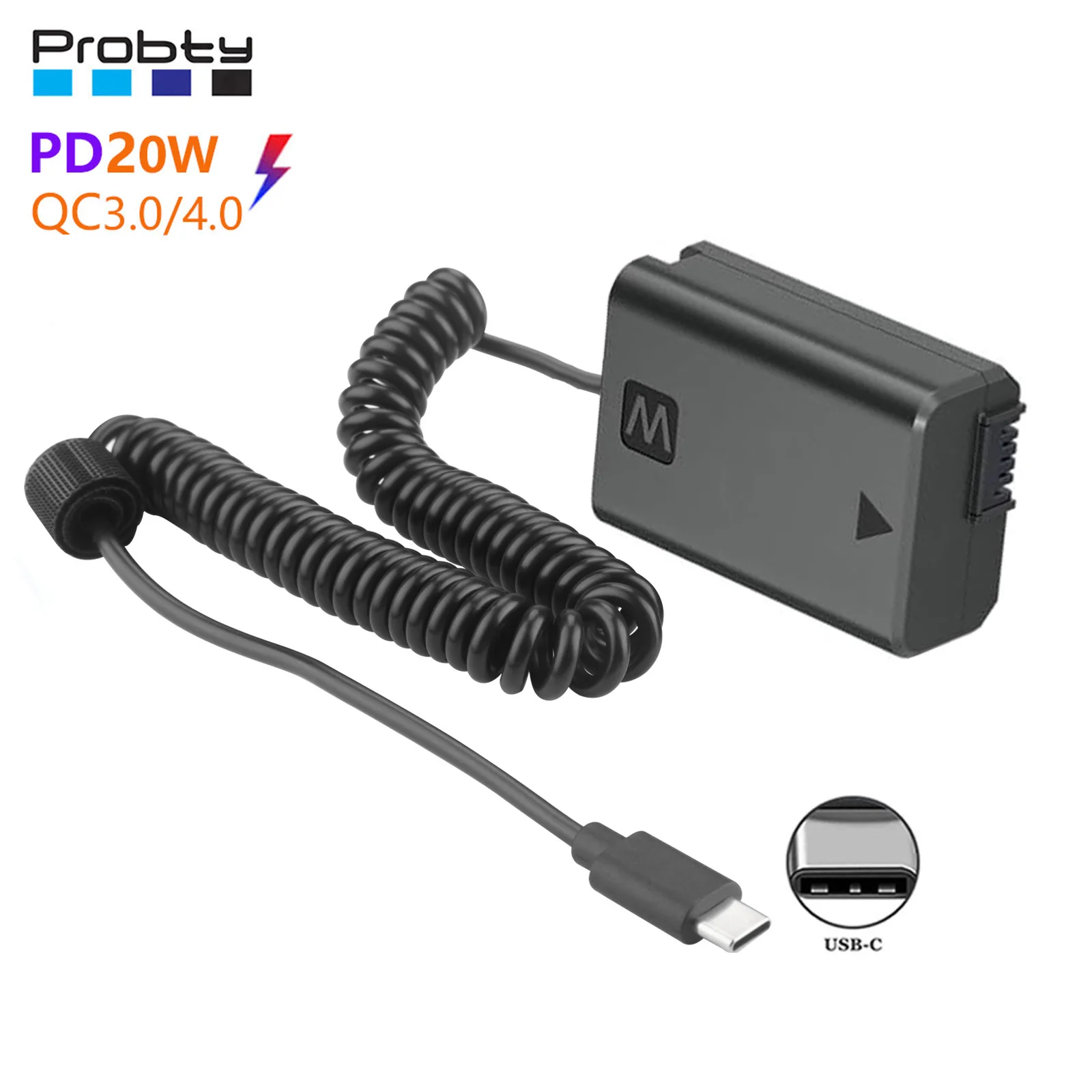 ZV-E10 NP-FW50 Dummy Battery Decoded AC-PW20 with Type-C PD/QC Spring ...