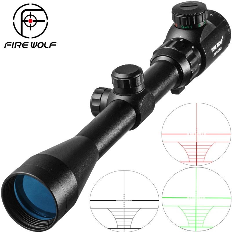 FIRE WOLF SS2 4x21 AO Compact Hunting Air Rifle Scope Tactical Optical ...