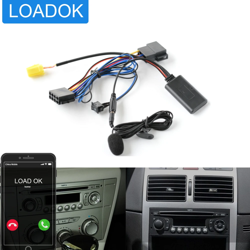 Car-6-Pin-Music-Wireless-Bluetooth-Aux-Adapter-Call-Handsfree-Cable-for ...