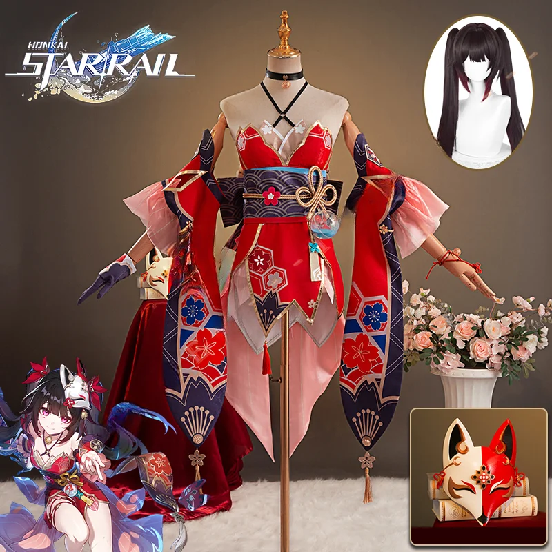 Honkai-Star-Rail-Sparkle-Cosplay-Costume-Wig-Dress-Uniform-Headwear ...