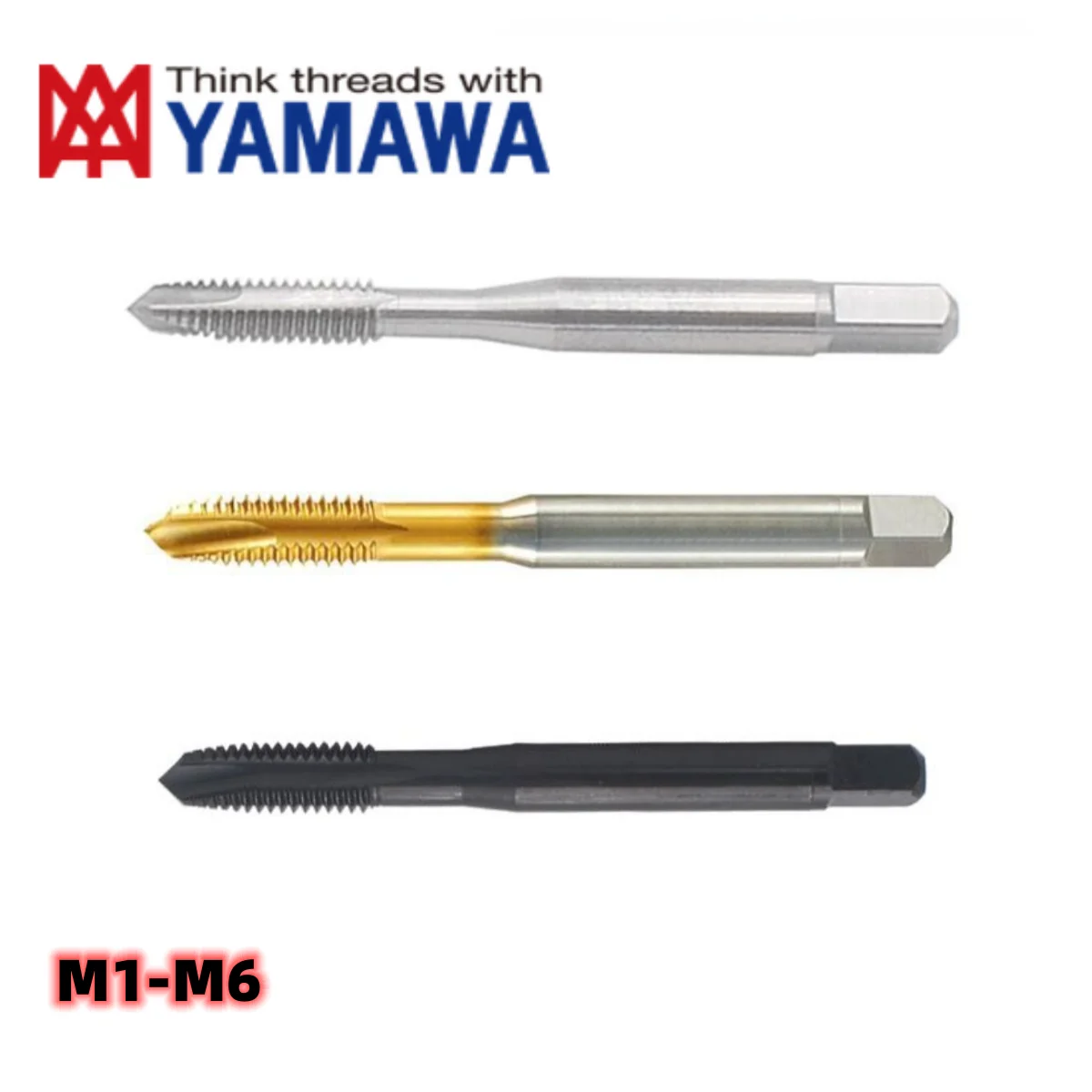 1PCS-YAMAWA-HSSE-Spiral-Pointed-Tap-TIN-Oxidization-M1M1-4M1-5M1-6M1 ...