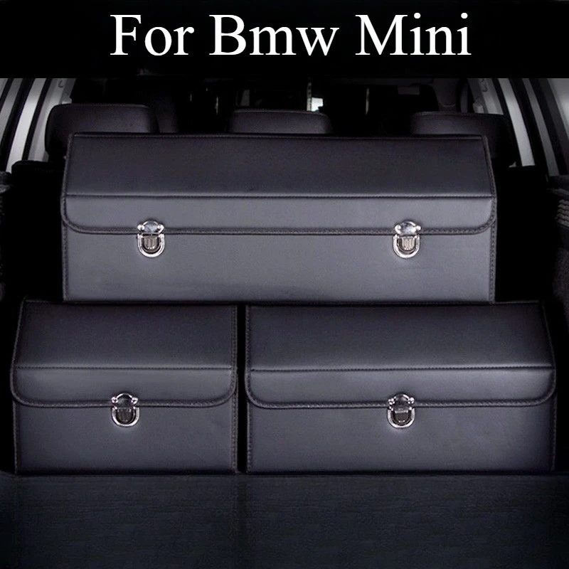 For Bmw Mini Car PU Leather Trunk Organizer Box Storage Bag Folding ...
