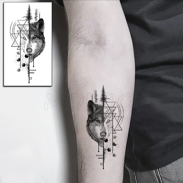 Elemental Wolf Tattoo