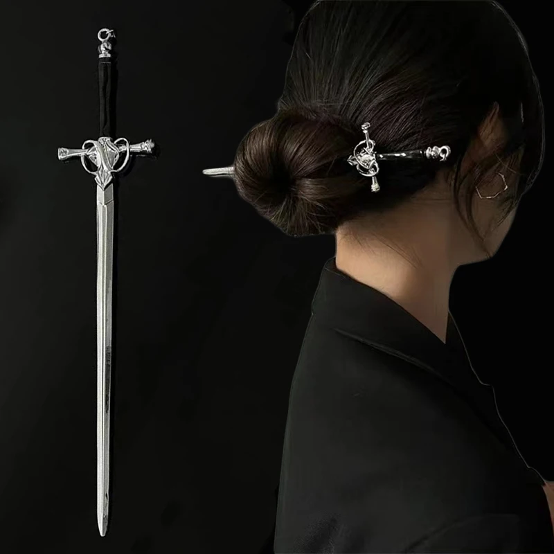 Vintage-Chinese-Style-Sword-Hair-Stick-Women-Punk-Metal-Hairpins ...