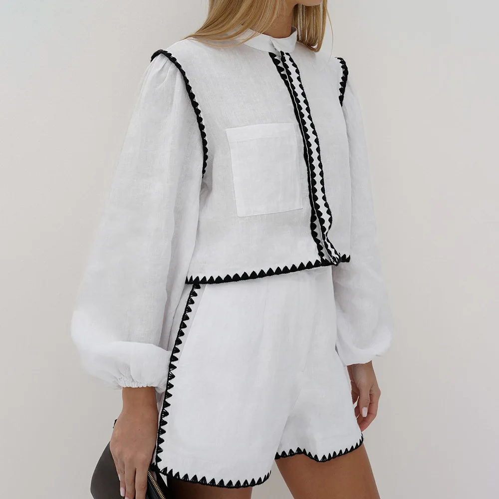 White Two Piece Sets Women Outifits 2024 Autumn Elegant Temperament ...