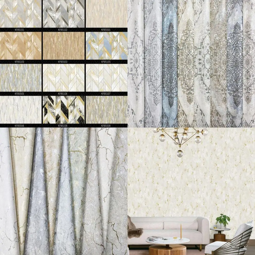 Modern Simple 1.06M Wide Geometric Pattern Solid Color Wallpaper 10M 15 ...