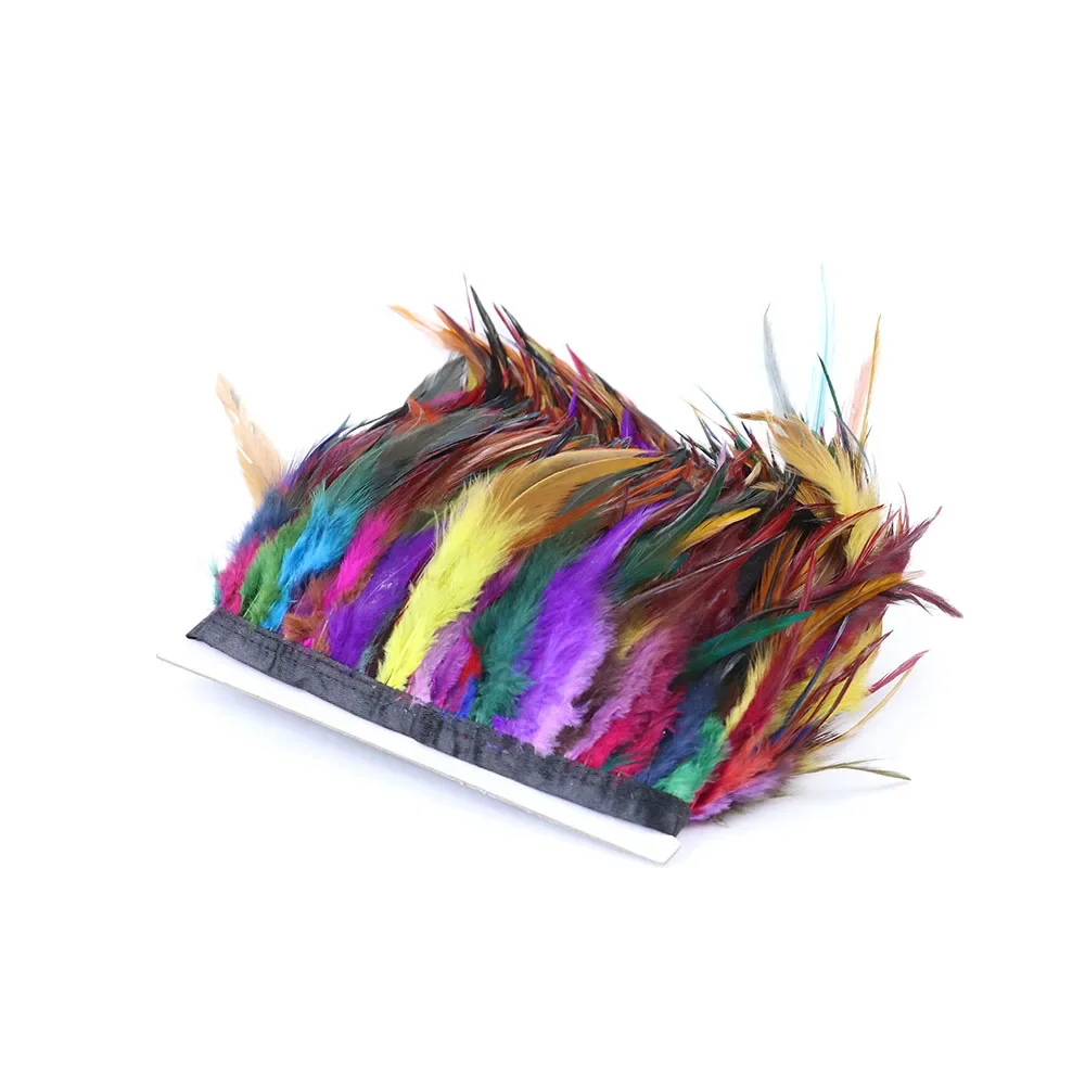 1meter-Natural-Rooster-Saddle-Feathers-Trim-12-15CM-feather-on-Ribbon ...