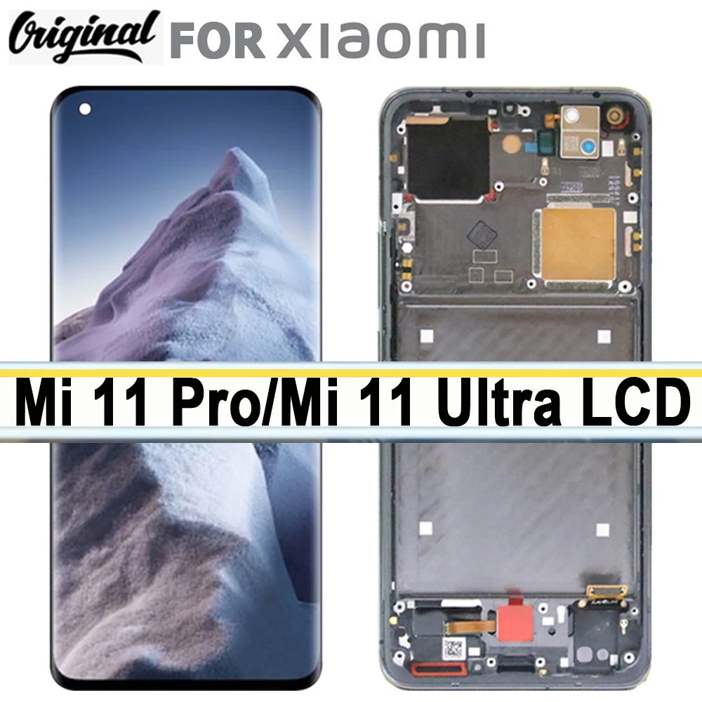 Original 6.81" Amoled Display For Xiaomi Mi 11 Pro Lcd Touch Screen Panel Assembly For Xiaomi Mi ...