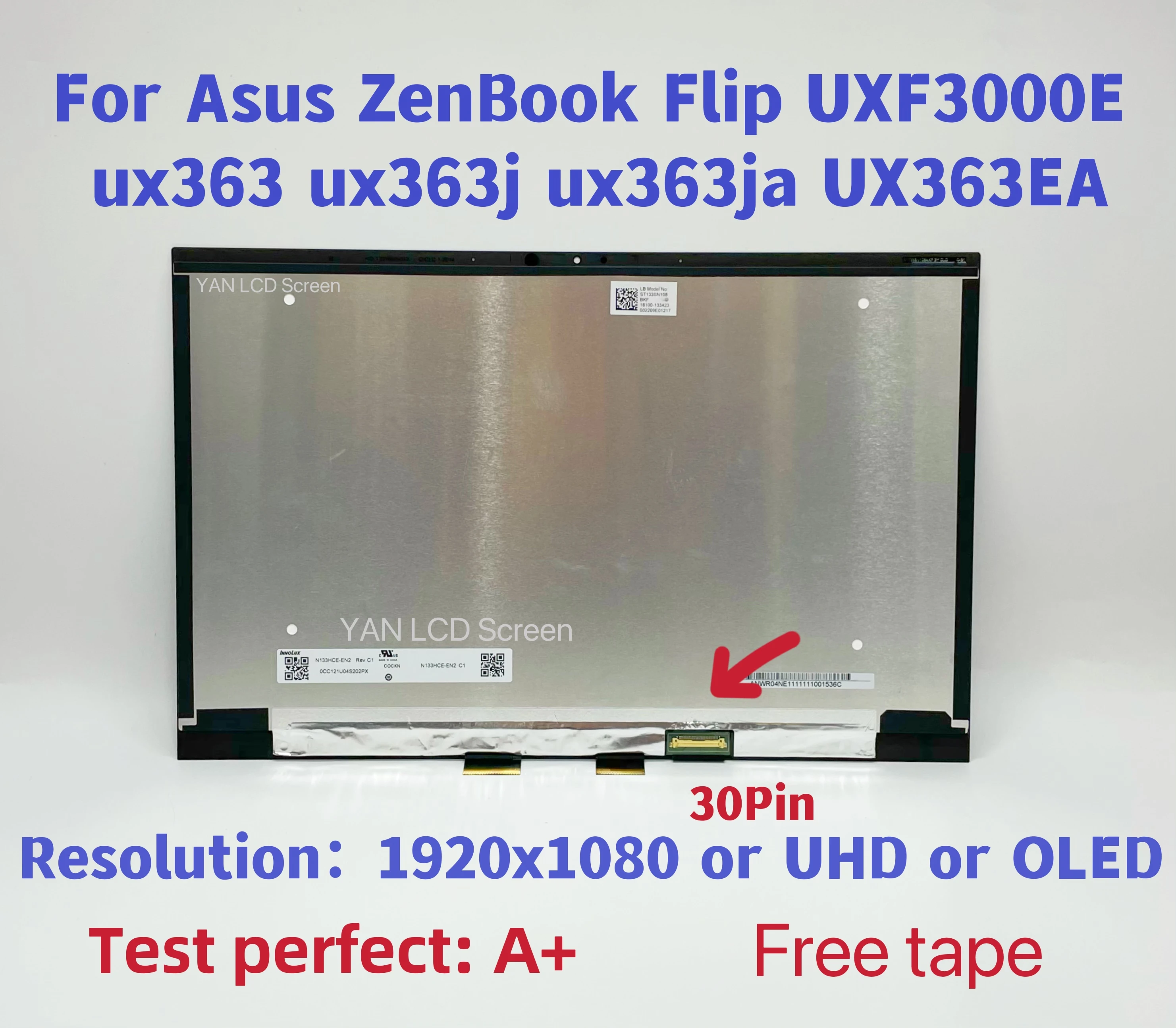 Original-13-3-For-Asus-ZenBook-Flip-UXF3000E-UX363-ux363ja-UX363EA-LCD ...