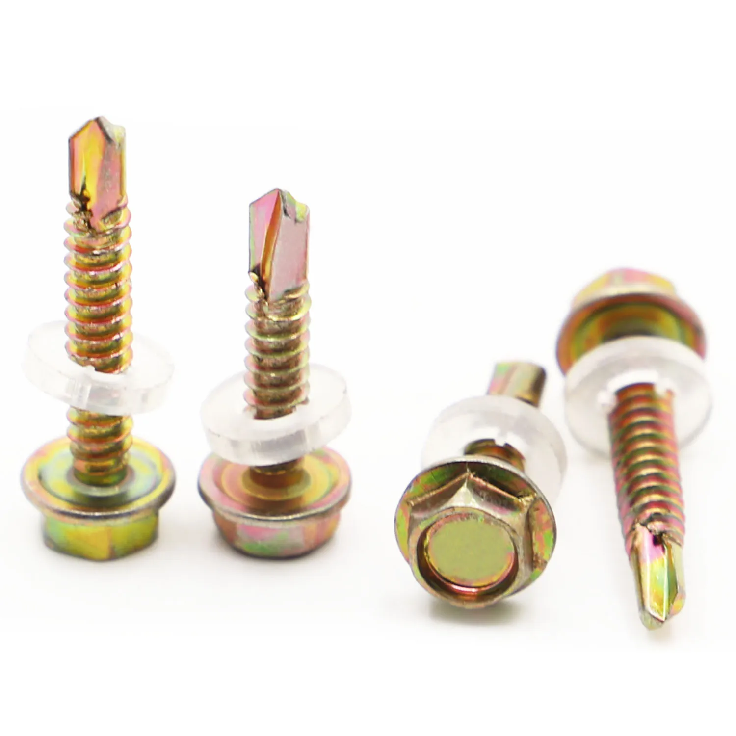 10pcs-M5-Color-Zine-Steel-Tile-Hexagon-Drill-Tail-Self-Tapping-Screw ...