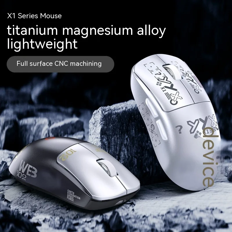 IXILAB-X1-Wireless-Mouse-Titanium-Magnesium-Alloy-PAW3395-Sensor-Three ...
