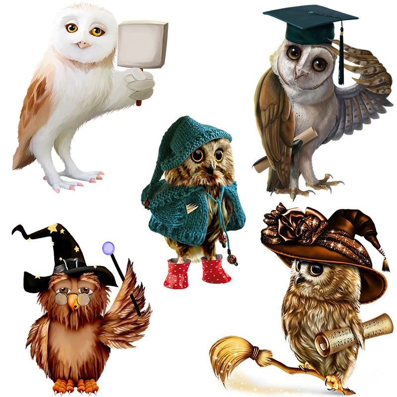 Three Ratels QN4 Cartoon Owl Family Fun Animal Sticker kid's Bedroom ...