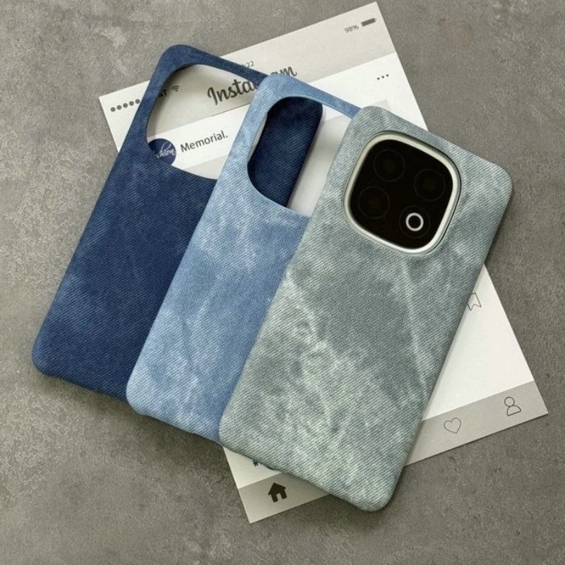 For Vivo IQOO 13 12 Pro Case Cowboy Cloth Texture Anti Fall PC Hard ...
