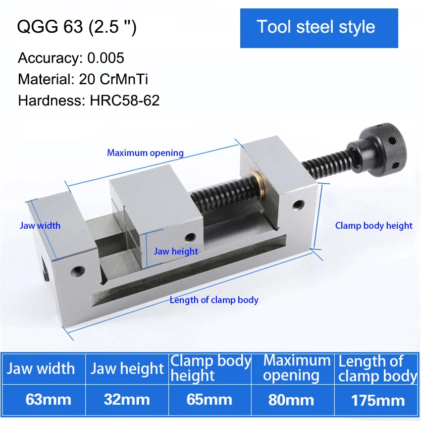 2.5" Inch High Precision Right Angle Vise Grinder CNC Vise Gad Tongs ...