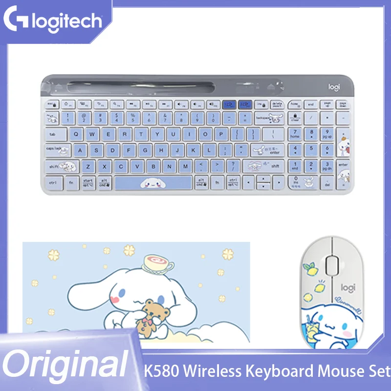 Cartoon-DIY-Stickers-Cinnamoroll-Logitech-K580-Wireless-Keyboard-Mouse ...