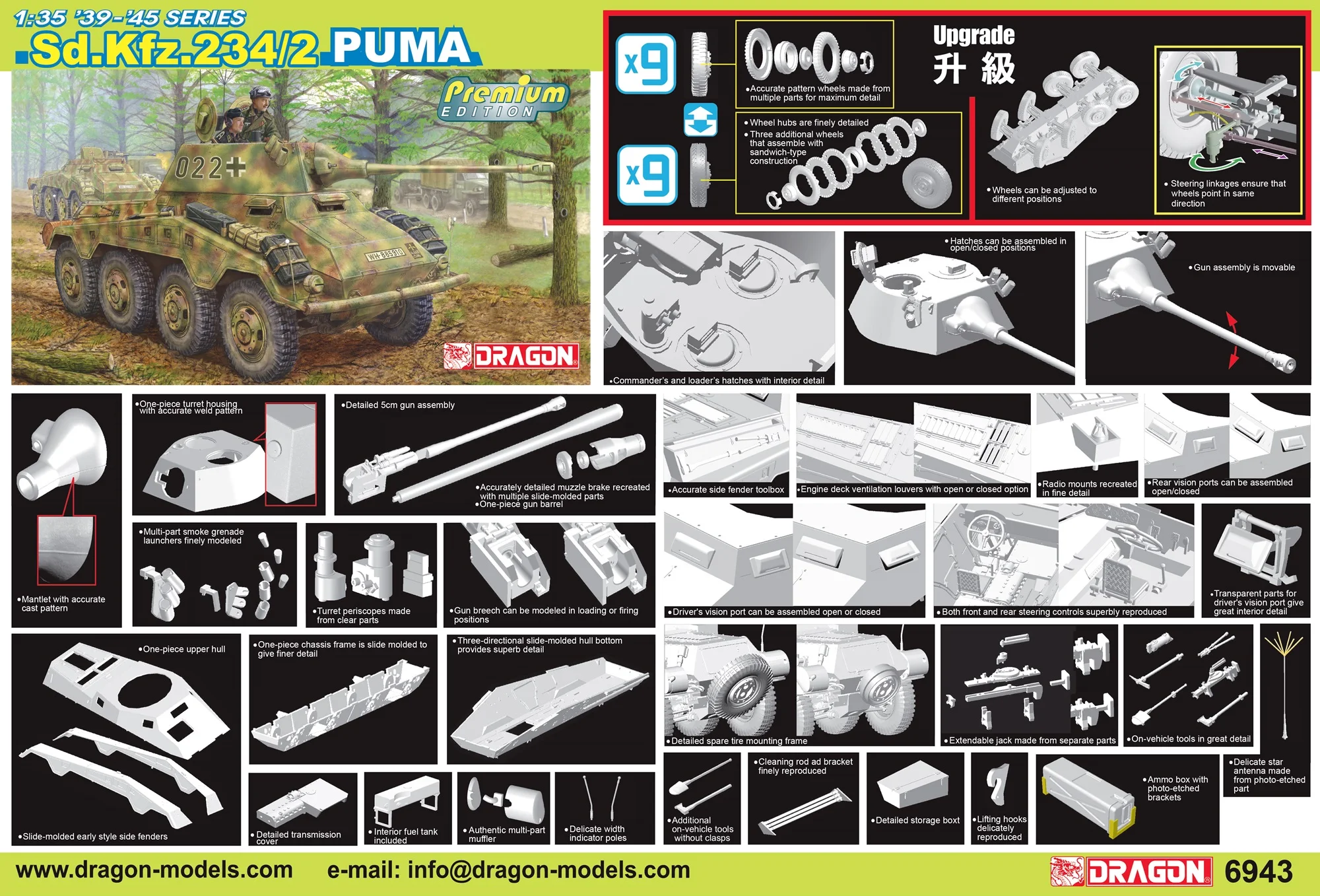 Dragon 6943 1/35 Sd. Kfzi234/2 Puma| | - AliExpress