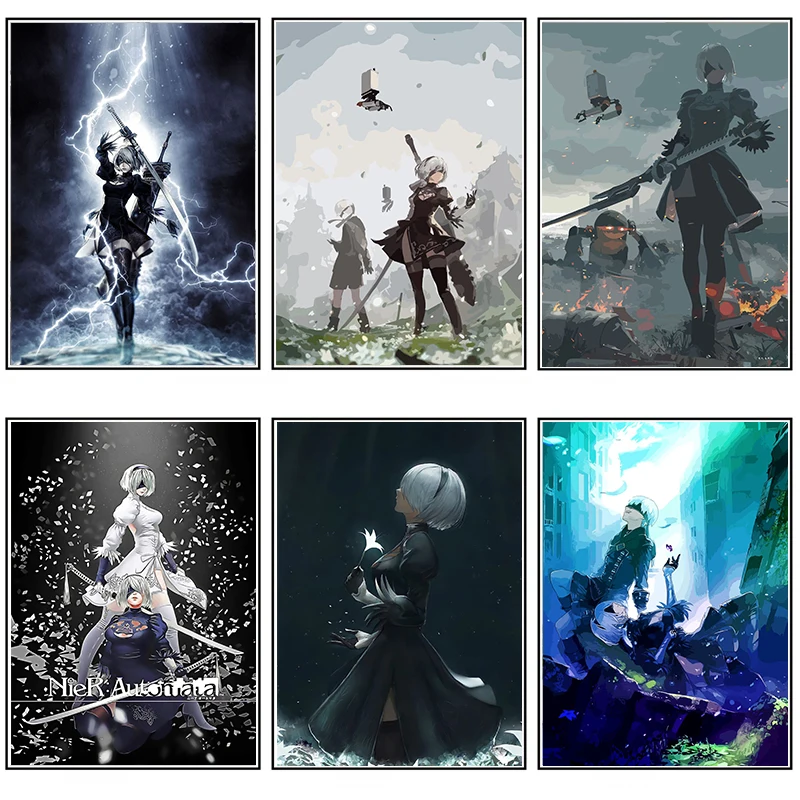 Nier-Automata-Classic-Game-Print-Poster-Mechanical-Age-Modern-Anime ...