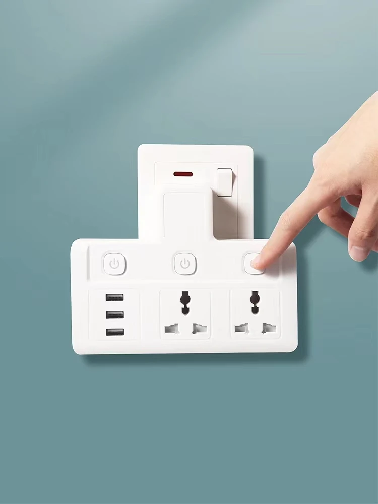 3-Way-Universal-Power-Strip-Adapter-Converter-Extension-Socket-Panel ...