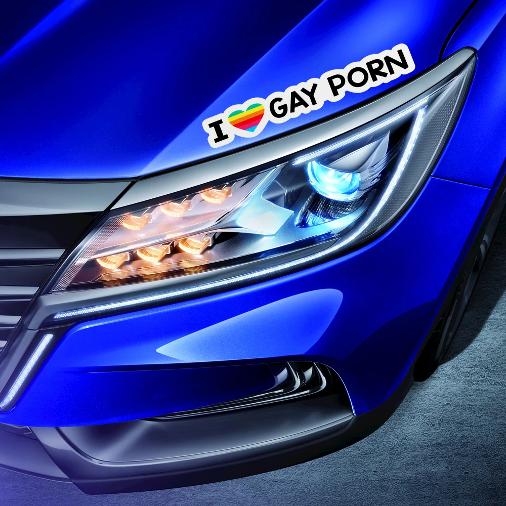 Pegatinas de coche I LOVE GAY PORN, calcomanía reflectante, accesorios ...