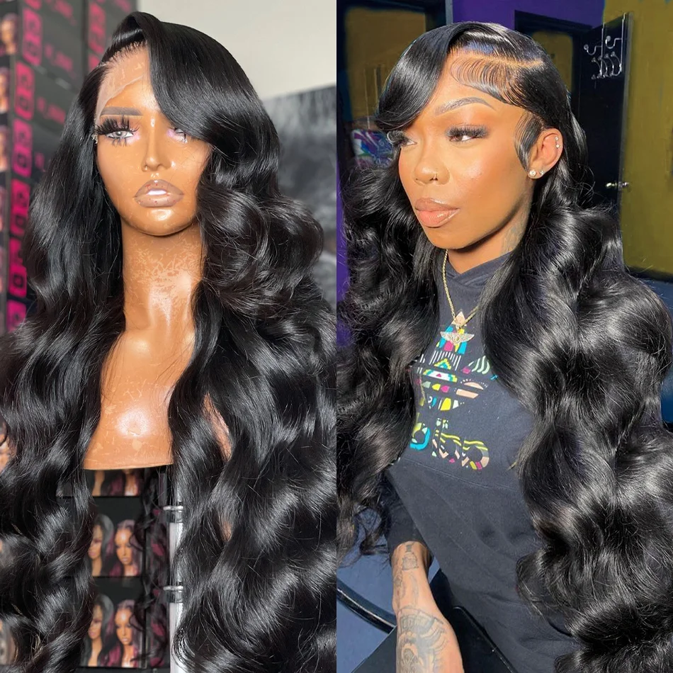 30-40-inch-Body-Wave-Lace-Frontal-Human-Hair-Wigs-Indian-4x4-Closure ...