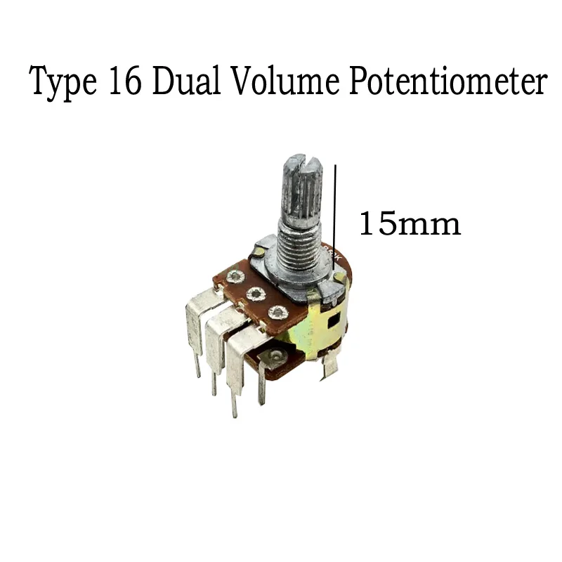 1pcs 148 16 Type Dual Volume Potentiometer Switch B50K B10K Plum Axis ...