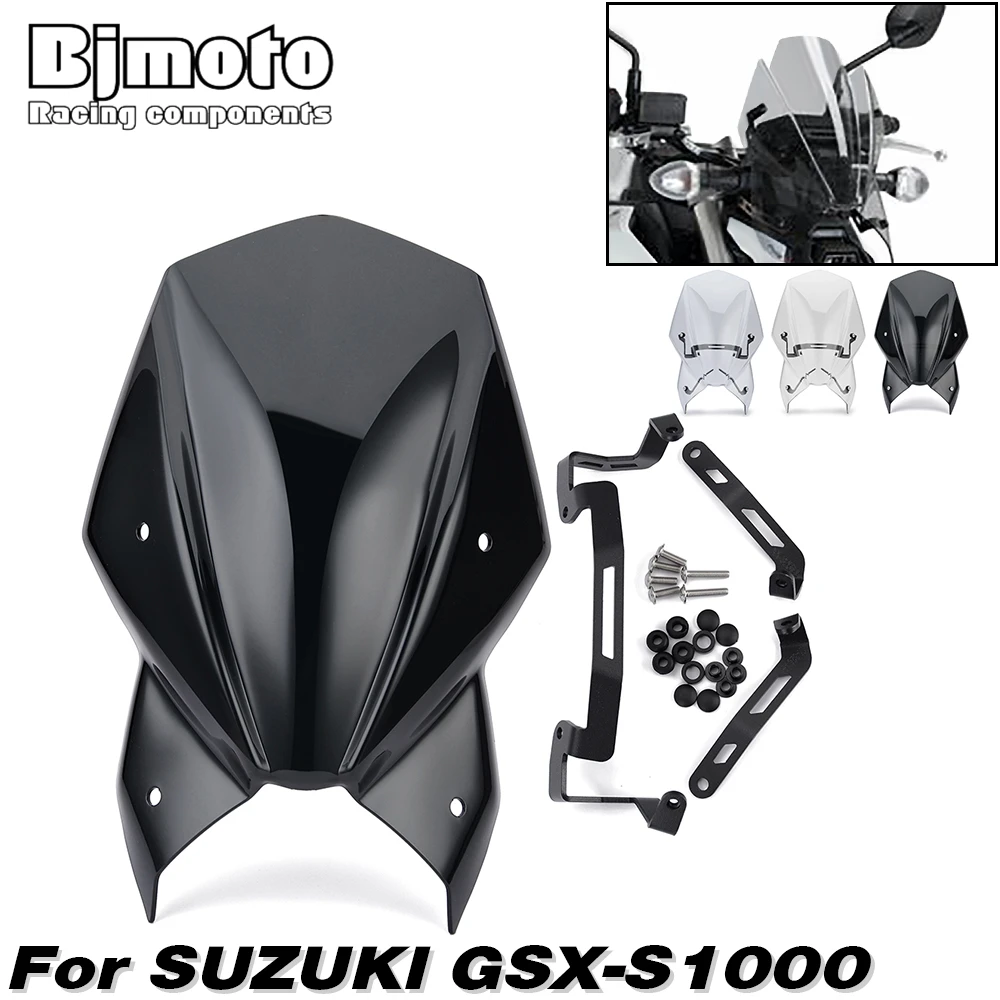 GSX-S1000-GSXS1000-Windscreen-Windshield-Wind-Deflector-Shield-Screen ...