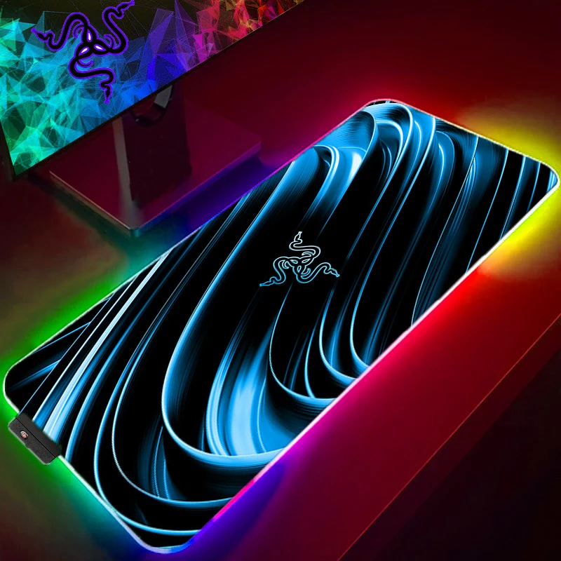 Tapete de mesa de luz led xxl computador mousepad backlight teclado ...