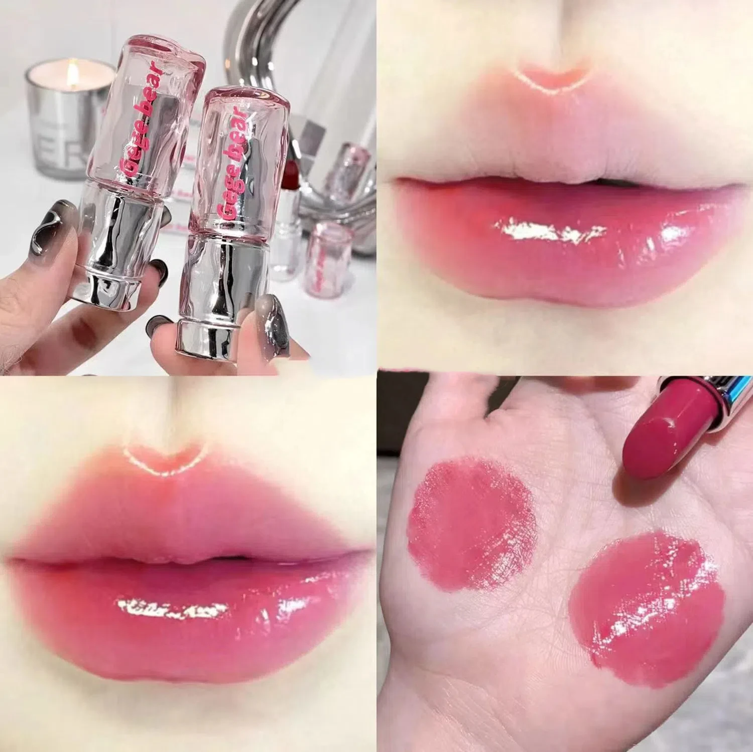 Jelly-Solid-Lip-Gloss-Cute-Hydrating-Mirror-Red-Brown-Lipstick-Clear ...