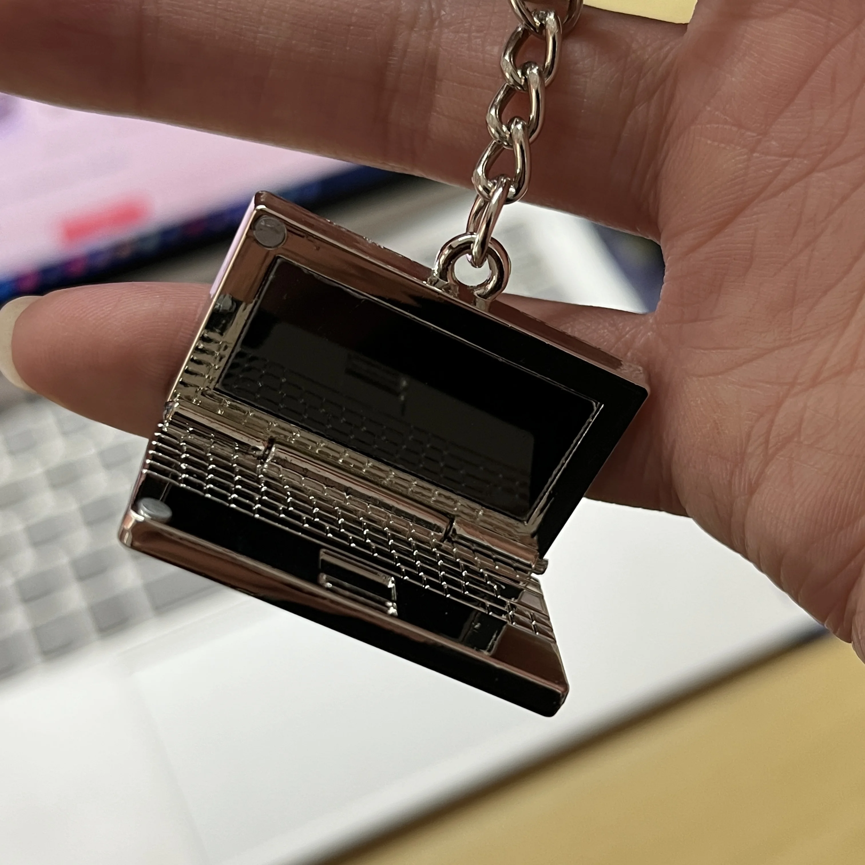 Creative-Mini-Metal-Laptop-Keychain-Personality-Simulation-Laptop ...