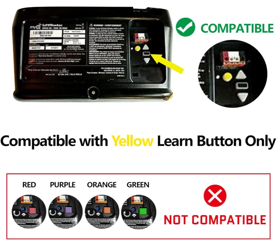 For 883LM 883LMW Door Control Button MYQ Garage Door Openers for Yellow ...