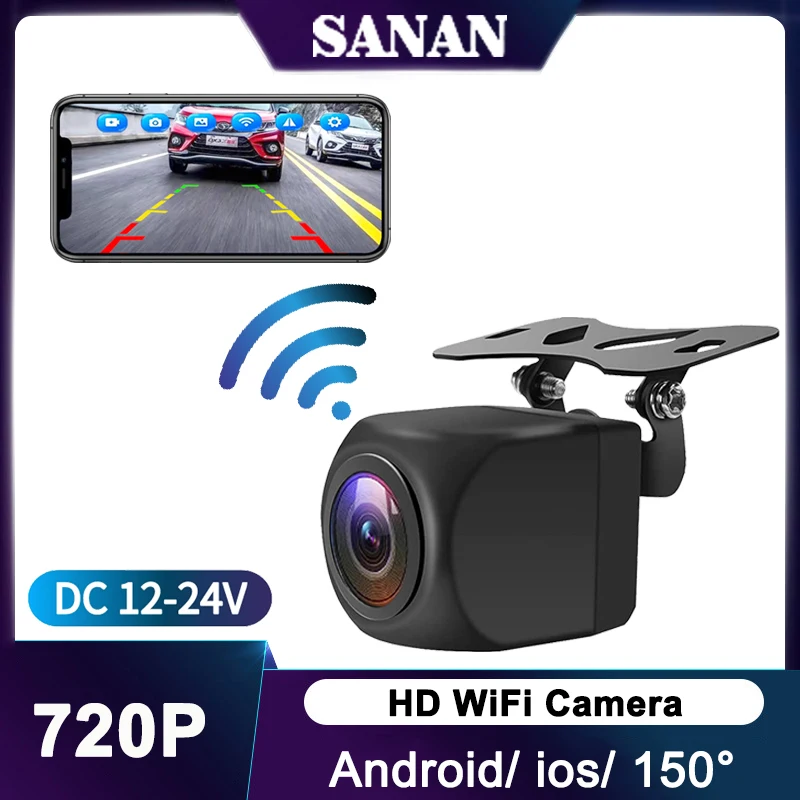 12V-24V-Car-Rear-View-HD-Camera-Wireless-WiFi-720P-Night-Vision-IP68 ...