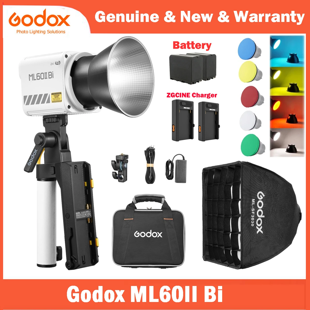 Godox-ML60II-Bi-70W-Bi-Color-LED-Video-Light-APP-Control-Bowens-Mount ...