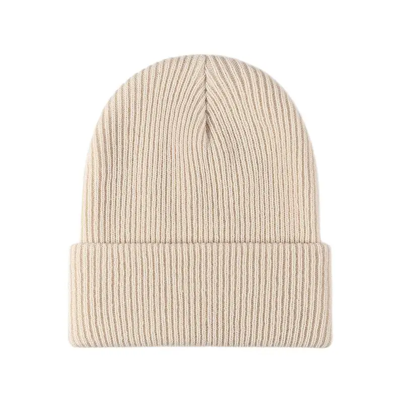 New Women Men Autumn Winter Warm Beanie Hat Solid Color Lady Male ...