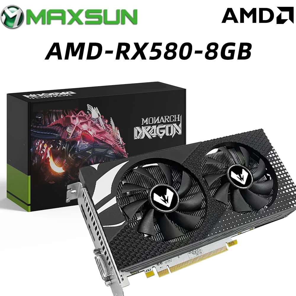 MAXSUN-Original-AMD-Radeon-RX580-8G-Graphics-Card-GDDR5-Video-Memory ...