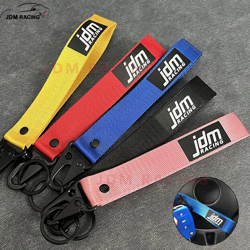 Hot-Car-keytags-Strap-keychian-Emblem-Nylon-Webbing-Blue-Strap-Keychain ...