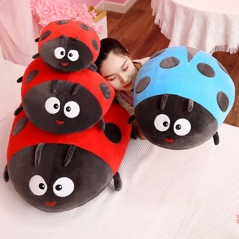 40-60cm-Cute-Insect-Plush-Toy-Soft-Colorful-Ladybug-Doll-Huggable ...