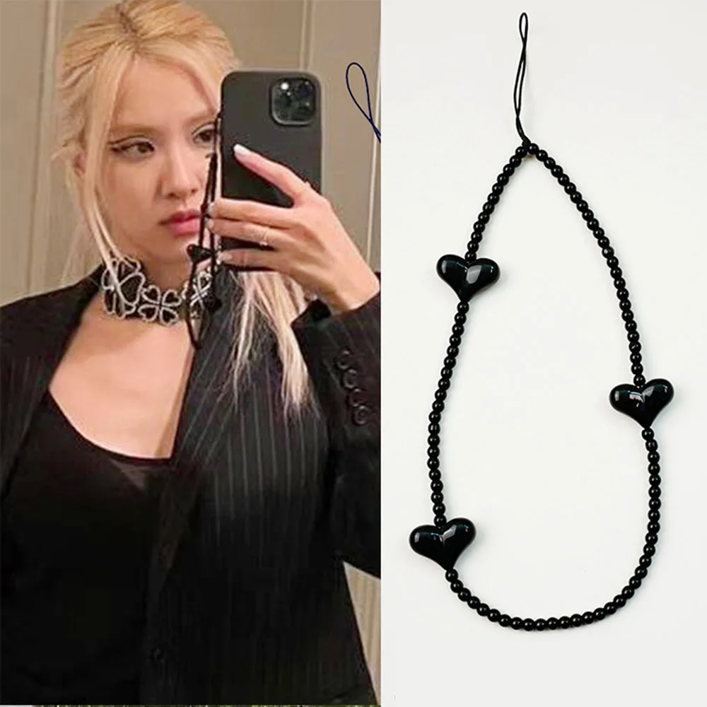 Charm-Multicolor-Resin-Heart-Bowknot-Mobile-Phone-Chains-for-Women ...