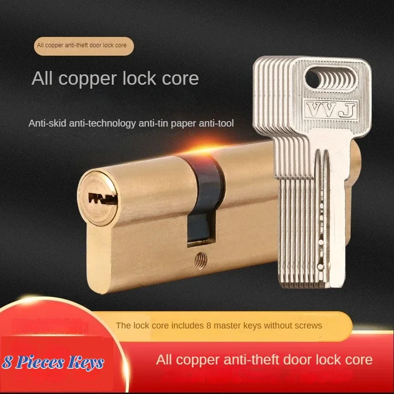 60MM-90mm-Lock-cylinder-outdoor-idoor-lock-Core-Entrance-lock-Cylinder ...