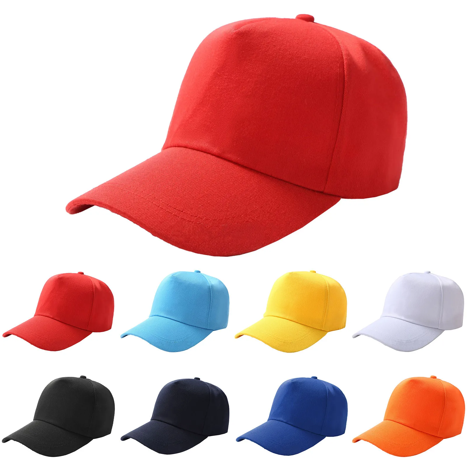 Men-Women-Solid-Colour-Baseball-Cap-Peaked-Cap-Solid-Color-Adjustable ...