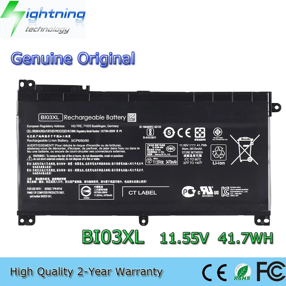 New Genuine Original BI03XL 11.55V 41.7Wh Laptop Battery for HP ...