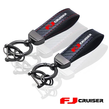 for Toyota FJ Cruiser car Key chain Rings carbon fiber keychain car ...