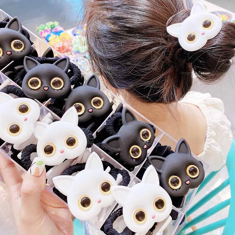 2023-New-Women-Cute-Cat-Rubber-Bands-Elastic-Hair-Bands-Korean-Headwear ...
