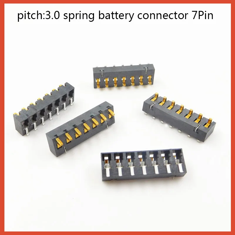 New Spring Compression Contact 3.0mm Pitch 7 Pin Male Connector Surface ...