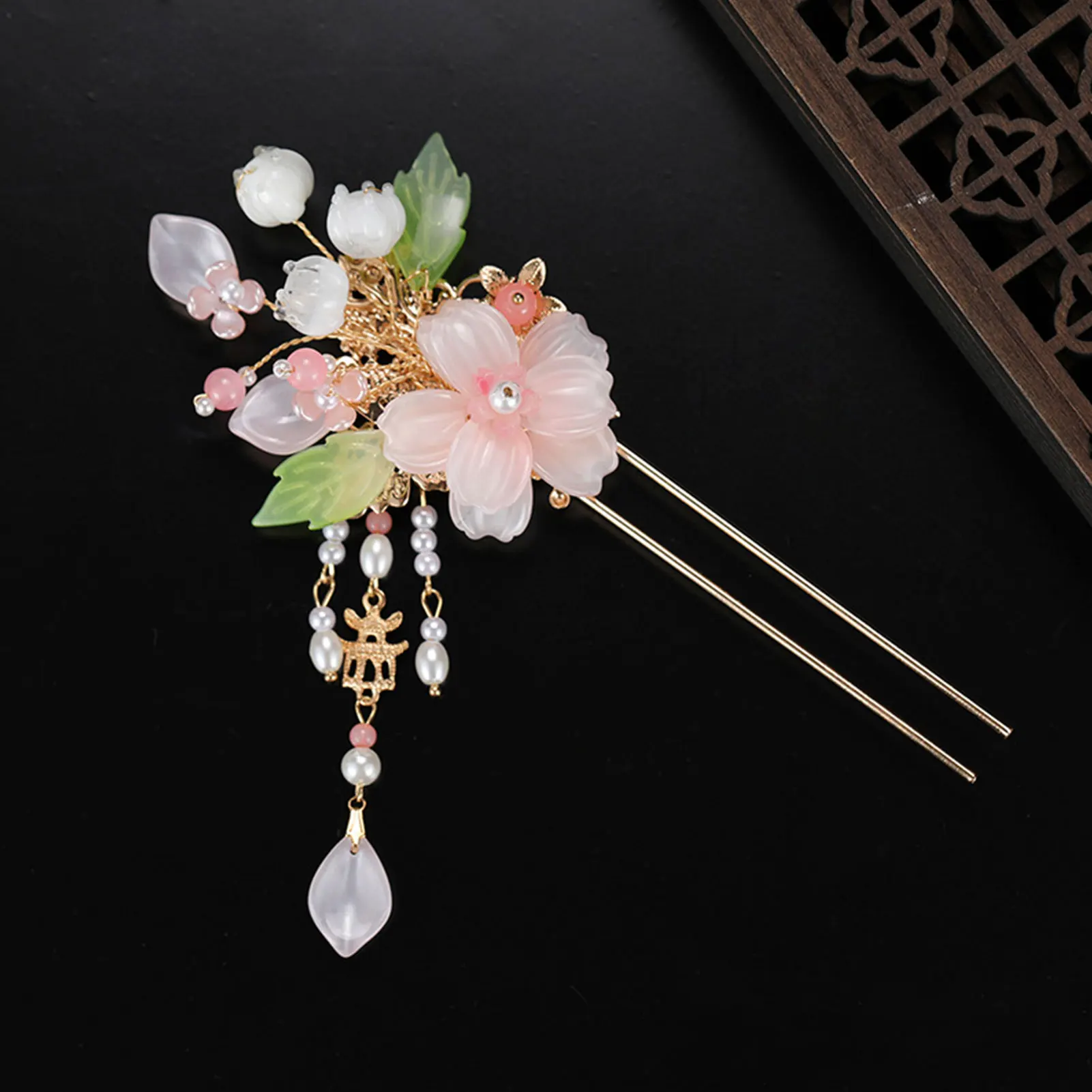 Chinese Hair Accessories Step Shake Hair Sticks Forks Fairy Flower ...
