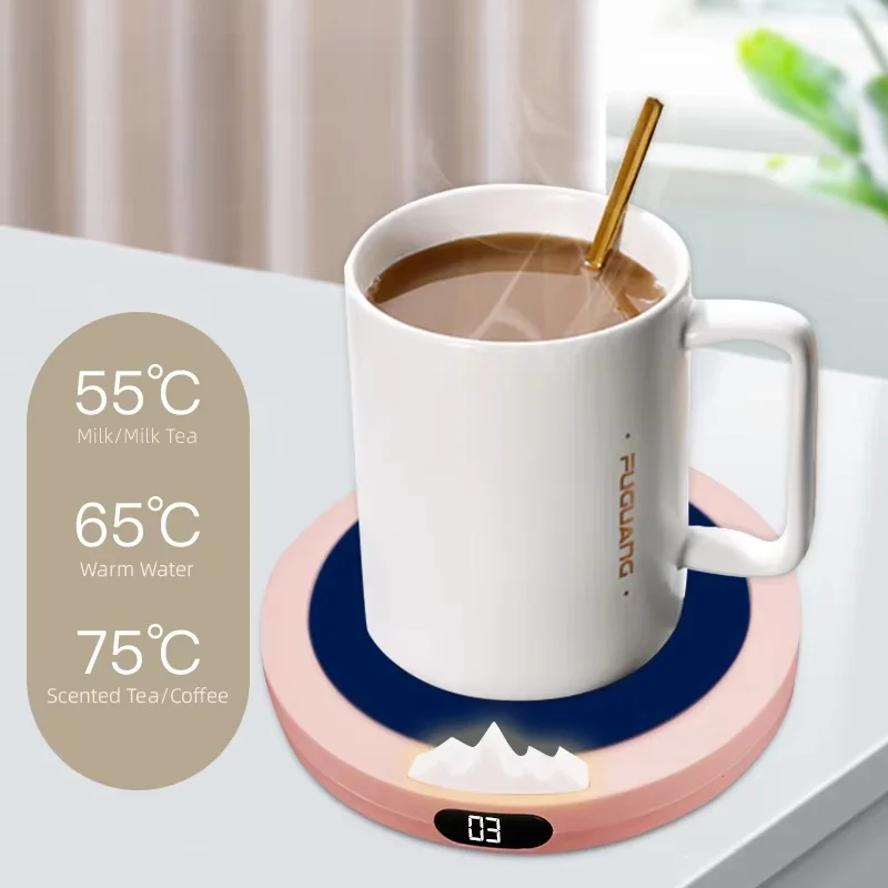 Smart Coffee Mug Portable USB Heating Cup Warmer 3-Gear Coffee Mug ...
