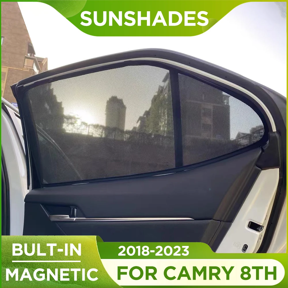 Magnetic-Side-Windows-Sunshades-Curtain-For-Toyota-Camry-8th-Passenger ...