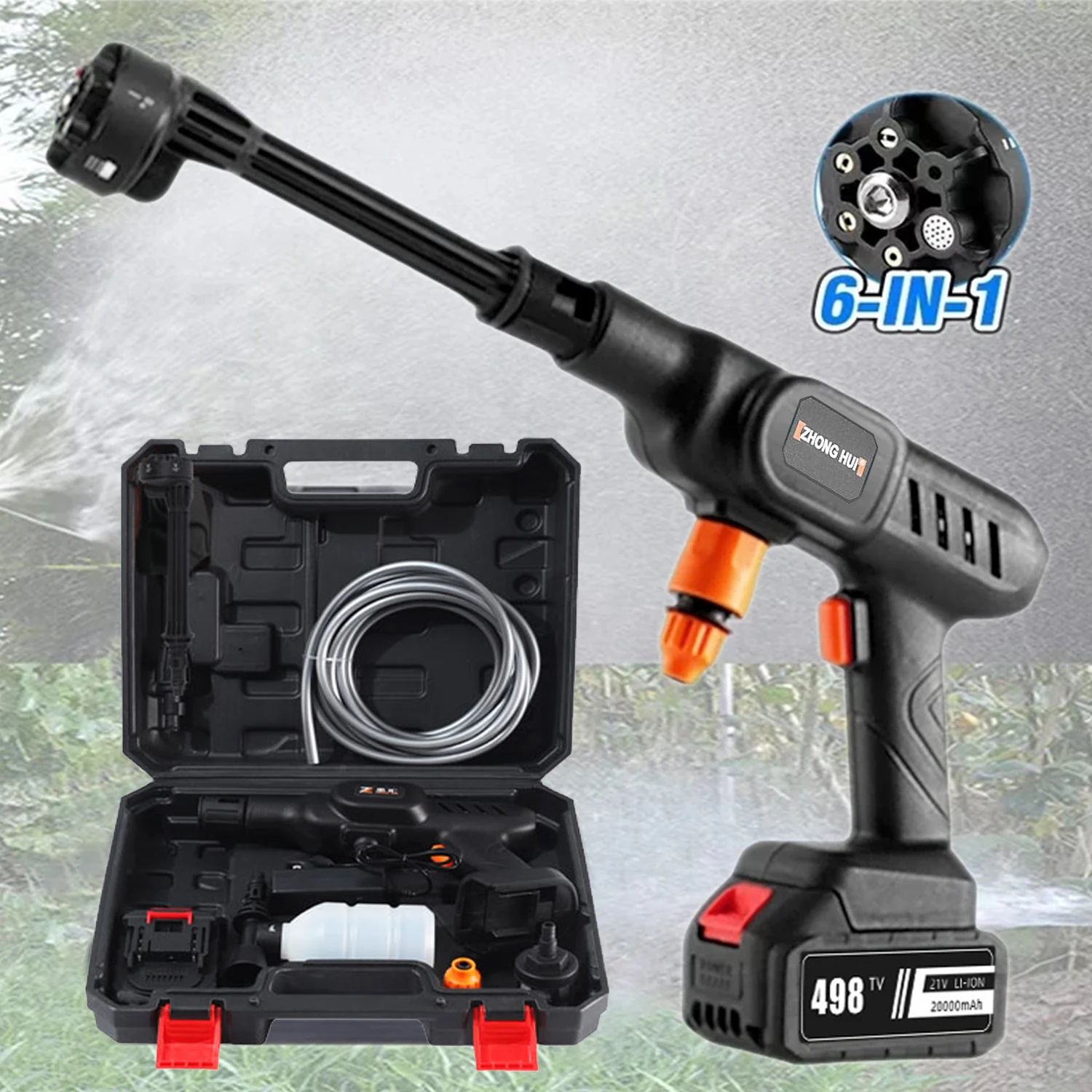 20000mA-New-High-Pressure-Washer-Car-Water-Gun-6-IN-1-Home-Garden ...