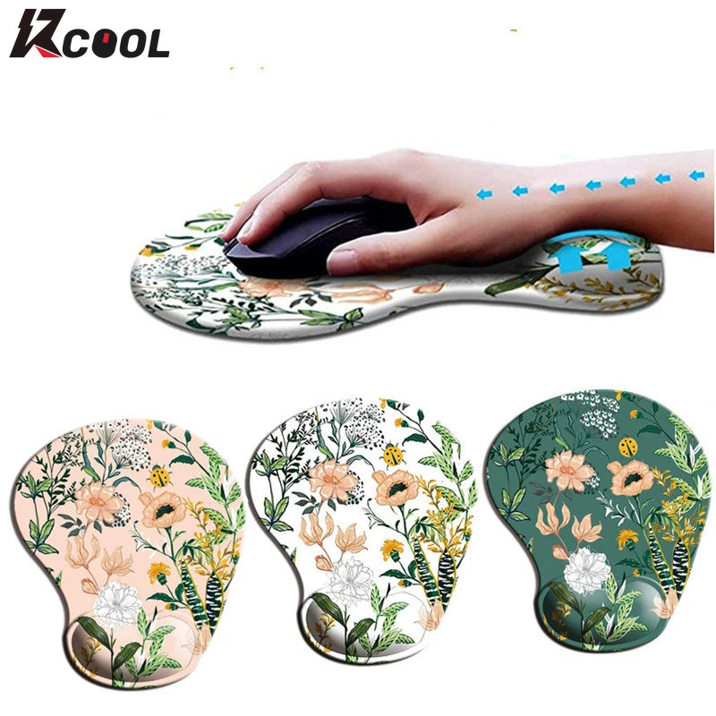 Ergonomic Mouse Pad with Wrist Rest Silicone Non-slip Deskpad Wrist ...