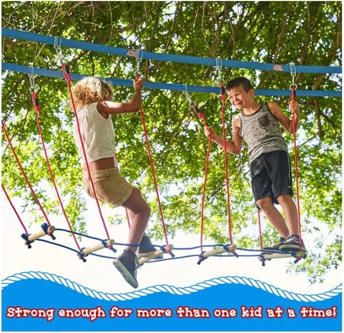 Double Slackline Obstacle Course 110 Ft Line Ninja Warrior Course with ...