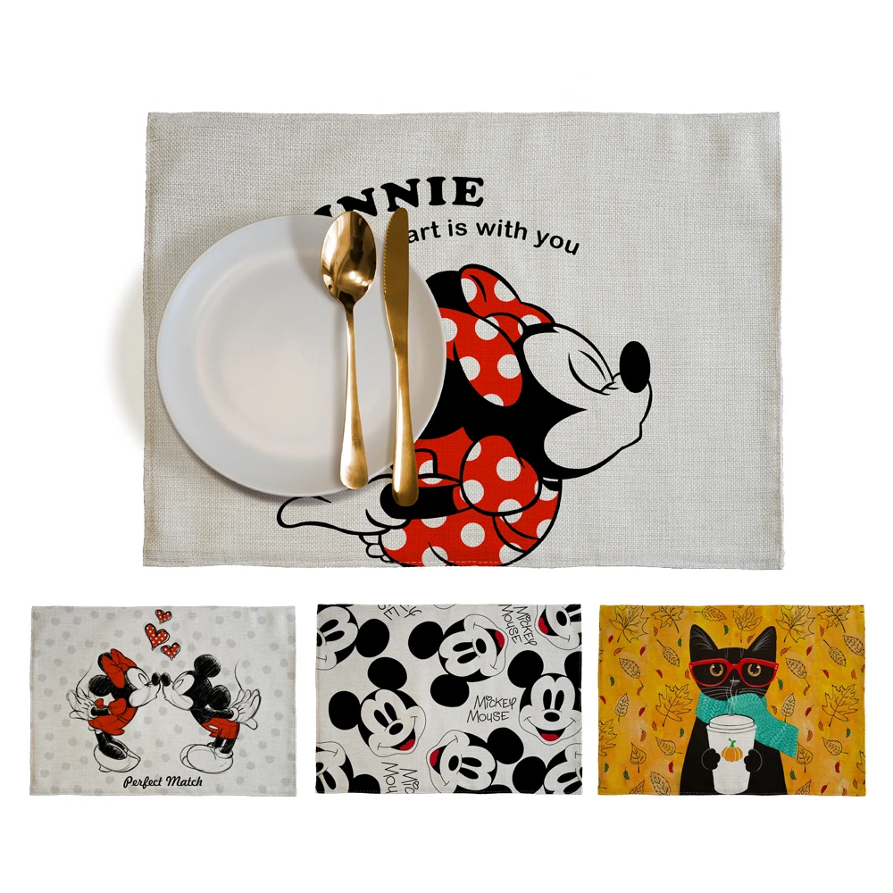 Mickey Mouse Printing Kitchen Placemat Disney Dining Cooking Mats ...